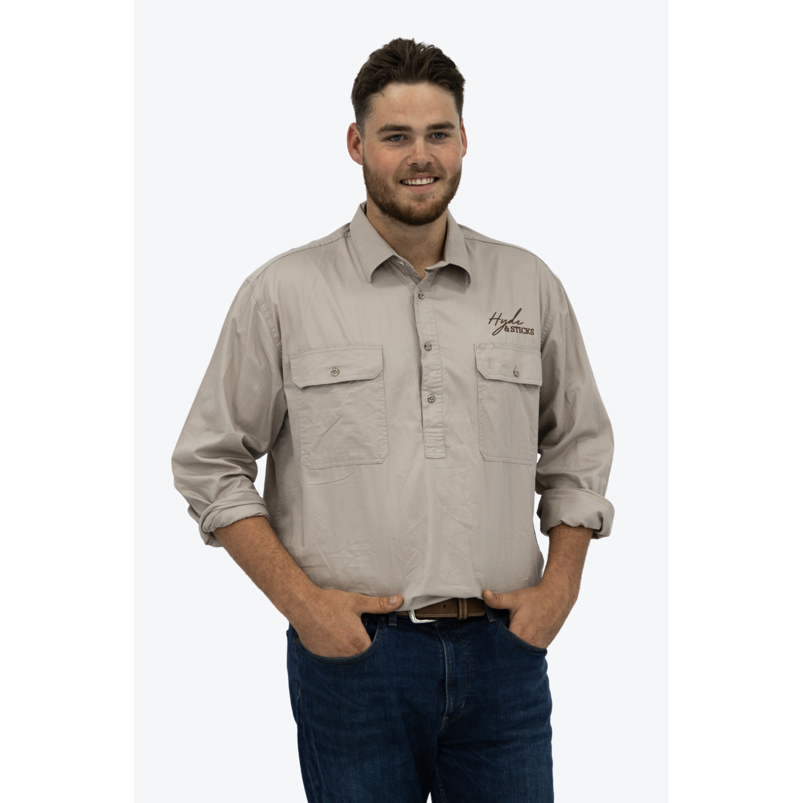 The Cranston Work Shirt - Stone Clay – Hyde and Sticks